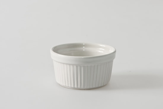 White Ramekin 195ml / 9cm - Bentley Brown