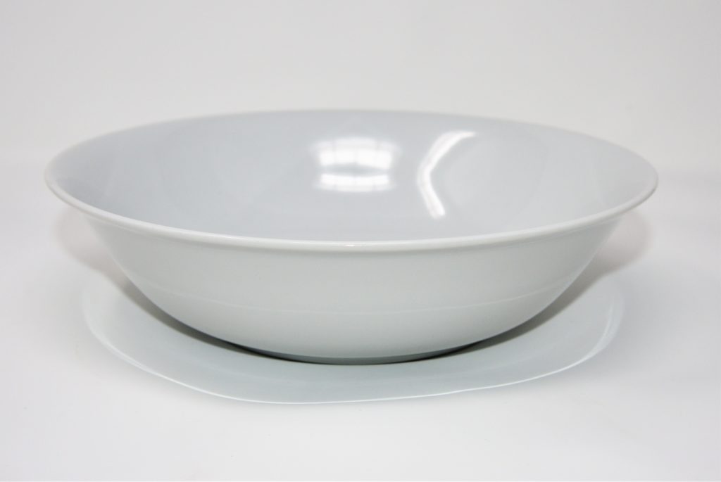 White Salad Bowl 25cm (10") - Bentley Brown