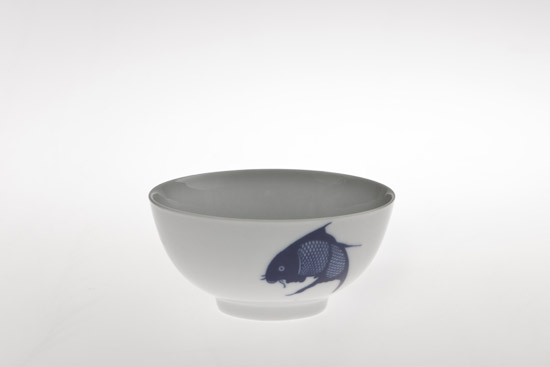 Blue Pattern Rice Bowl 12.5cm (5") - Bentley Brown