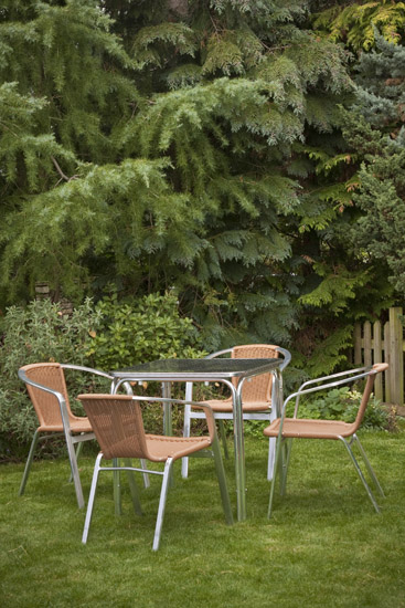 Stainless Steel Stacking Cafe Table 70x70cm (27"x27") - Bentley Brown