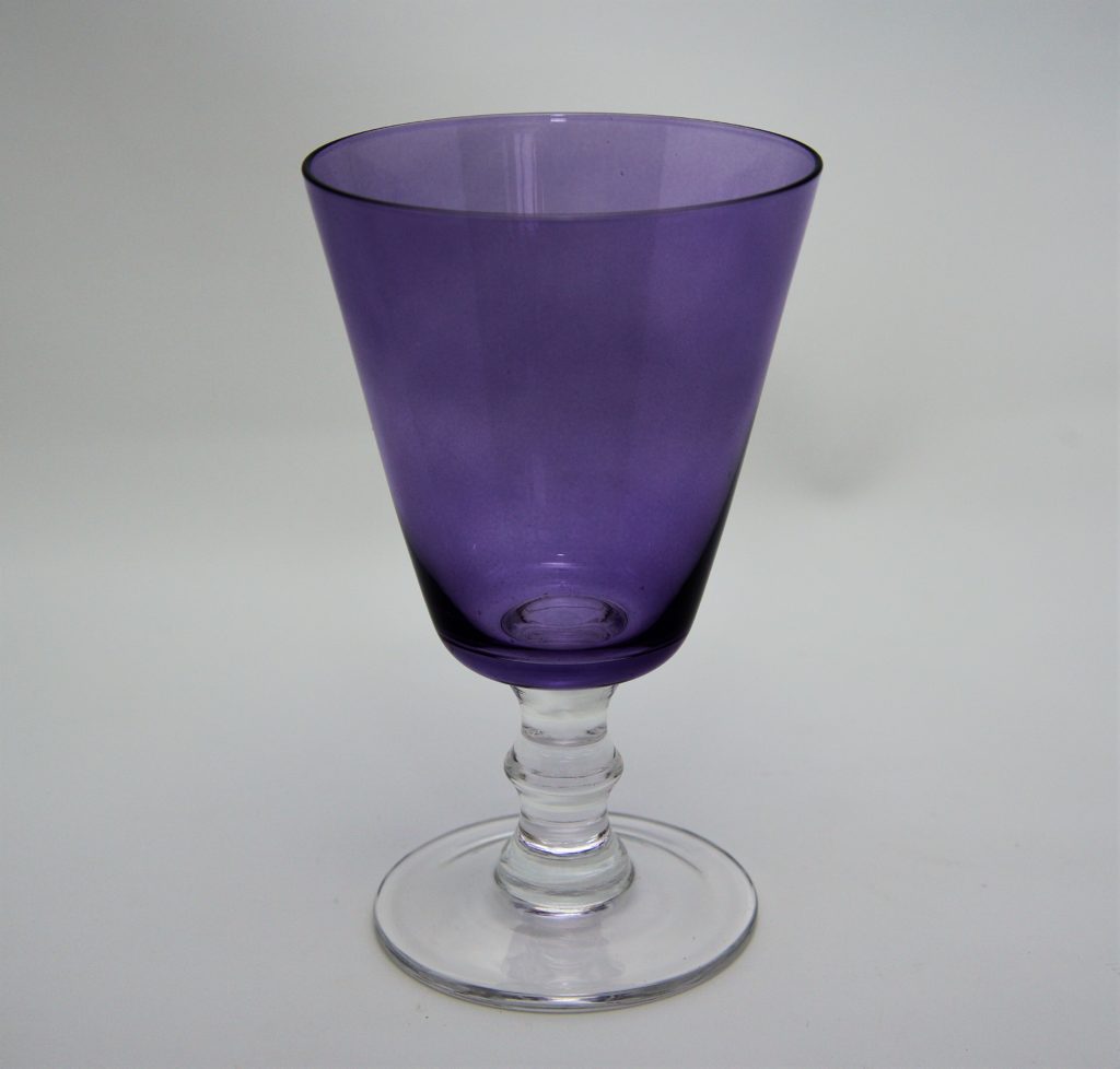 Georgian Purple Glass Goblet 345ml (12oz) (Handwash Only) - Bentley Brown